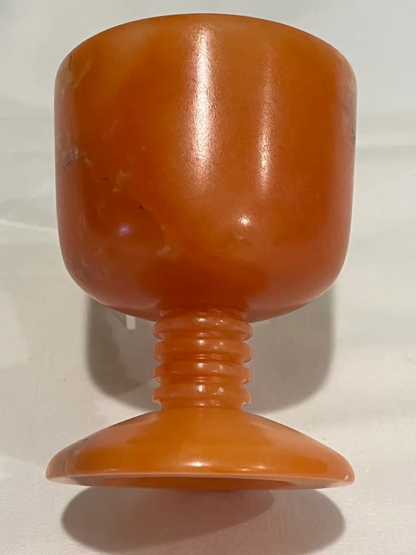 Orange Alabaster Stone Cup | PUGTOWN-ATX
